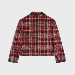 Celine Charlotte Jacket In Check Wool