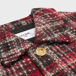 Celine Charlotte Jacket In Check Wool