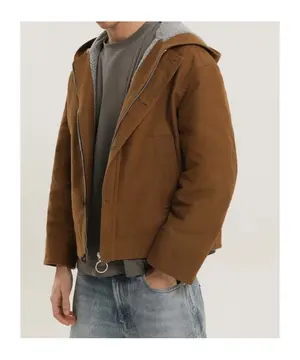 1989 STUDIO Textured Hooded Coat