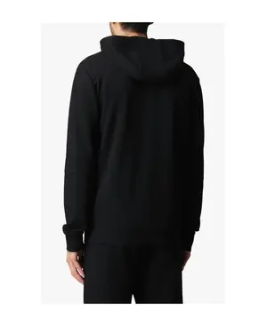 EA7 Hooded Zip-up Jacket With Contrasting Stripe Detail
