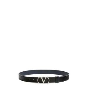 Valentino Garavani Vlogo Signature Reversible Belt - Black