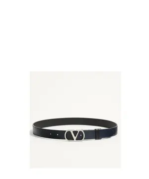 Valentino Garavani Vlogo Signature Reversible Belt - Black