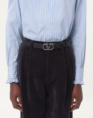 Valentino Garavani Vlogo Signature Reversible Belt - Black