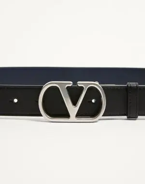 Valentino Garavani Vlogo Signature Reversible Belt - Black
