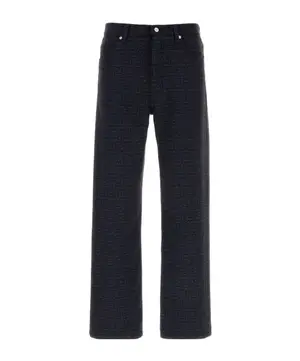 Fendi Ff Jacquard Straight-leg Jeans - No