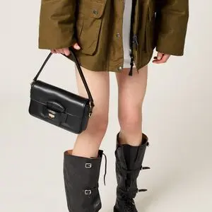 Miu Miu Penny Leather Bag - Black