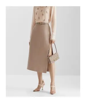 Fendi Straight-cut Midi Skirt With Side Slit