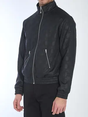 Celine Triomphe Jersey Track Jacket - Black