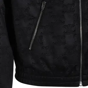 Celine Triomphe Jersey Track Jacket - Black