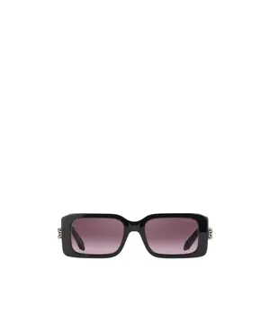 BVLGARI Serpenti Forever Rectangle Frame Sunglasses - Black