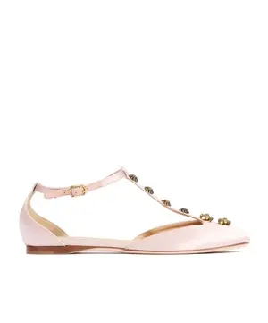 Chloé Celeste Ballerinas With Gold Stud Embellishments