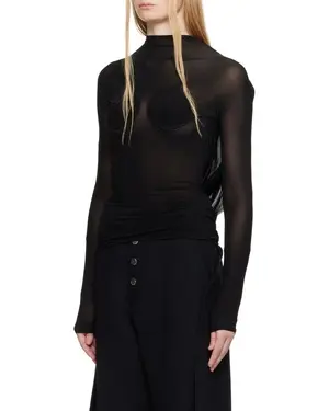 JEAN PAUL GAULTIER Covered Cup Ruched Top