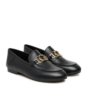 Guess Martynas Leather Loafers With Gold Tone Detailing