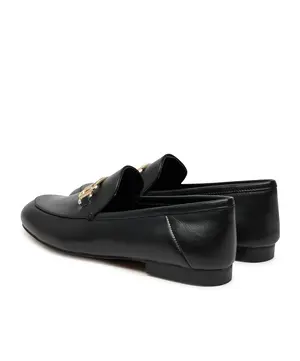 Guess Martynas Leather Loafers With Gold Tone Detailing