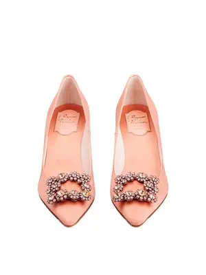 ROGER VIVIER Embellished Stiletto Pumps - Pink