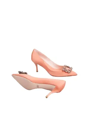 ROGER VIVIER Embellished Stiletto Pumps - Pink