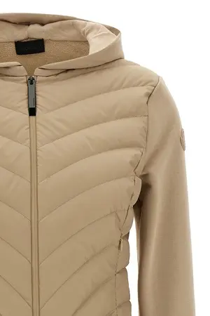 Moncler Padded Diagonal-quilted Zip-up Jacket With Hood