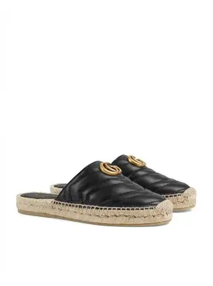 Gucci Leather Espadrille With Double G