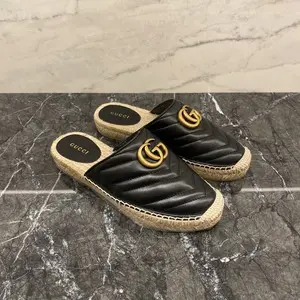 Gucci Leather Espadrille With Double G