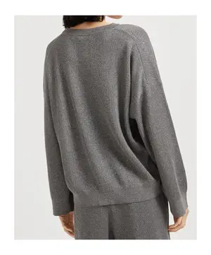 Brunello Cucinelli Ribbed Metallic Sweater