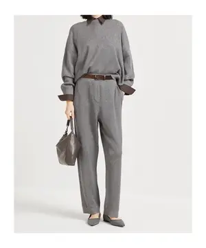 Brunello Cucinelli Ribbed Metallic Sweater