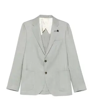 LARDINI Button Wool Jacket - Green