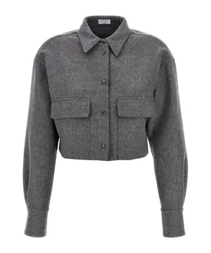 BRUNELLO CUCINELLI Brunello Cucinelli Long Sleeve Cropped Shirt