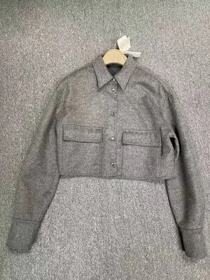 Brunello Cucinelli Long Sleeve Cropped Shirt
