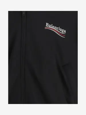 Balenciaga Logo Print Zip-up Jacket