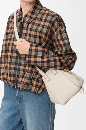 Loewe Compact Hammock Bag In Soft Grained Calfskin - Ghost Of Light