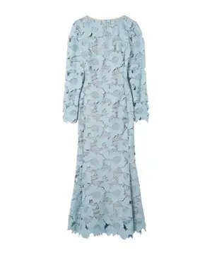 Oscar De La Renta Guipure Lace Midi Dress