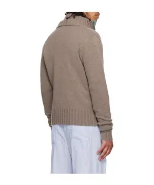 EDWARD CUMING Wool Blend Zip-up Sweater