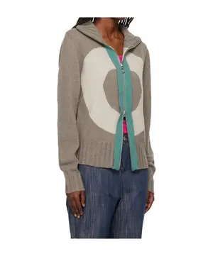 EDWARD CUMING Wool Blend Zip-up Sweater