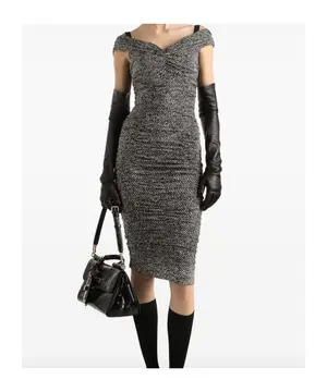 Dolce & Gabbana Sleeveless Draped Fitted Dress