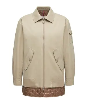 Moncler Felci Padded Shirt Jacket - Grey Beige