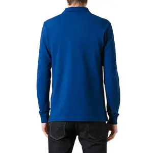 Burberry Logo Long-sleeved Polo Shirt - Blue