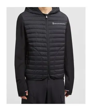 Moncler Padded Hooded Jacket - Black
