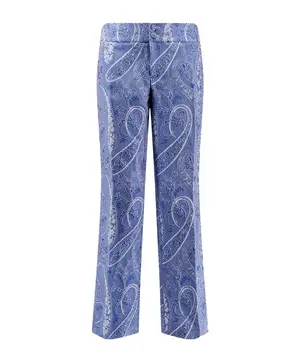 Etro Paisley Jacquard Pleated Jeans