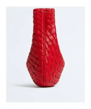 Bottega Veneta Baby Veneta Woven Top Handle Bag - Cardinal