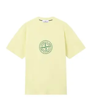 Stone Island Compass Printed Regular-fit T-shirt - Lemon