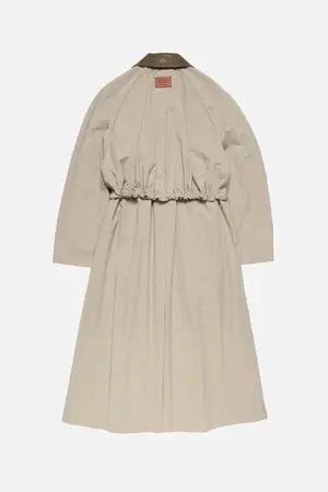 Acne Studios Belted Leather-collar Coat