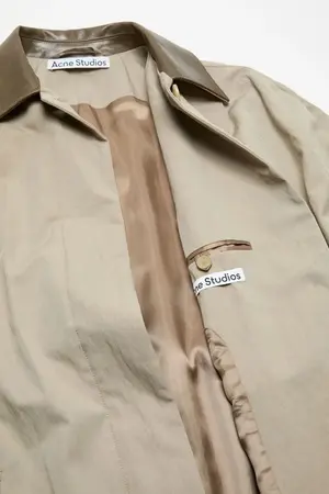 Acne Studios Belted Leather-collar Coat