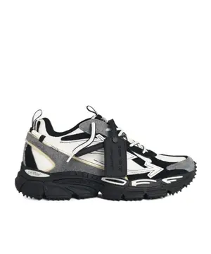 Off-White Leather Blend Sneakers With Arrow Detail - Black