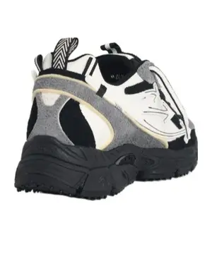 Off-White Leather Blend Sneakers With Arrow Detail - Black