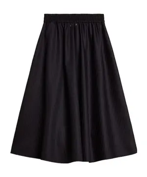 GOLDEN GOOSE Pleated Midi Skirt - Black