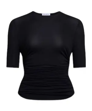 Alaïa Soft Jersey T-shirt With Gathered Waist