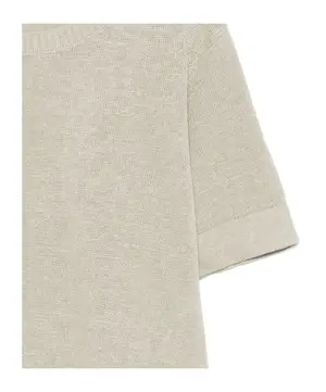 Seventy Ribbed Knit Top With Short Sleeves