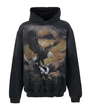 REPRESENT Maxi Print Hoodie - Black
