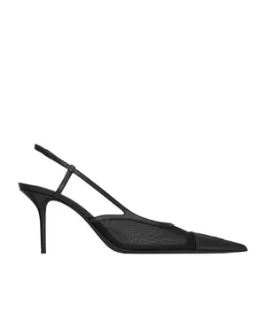 Saint Laurent Renée Slingback Pumps - Black