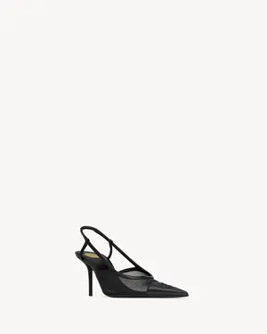 Saint Laurent Renée Slingback Pumps - Black